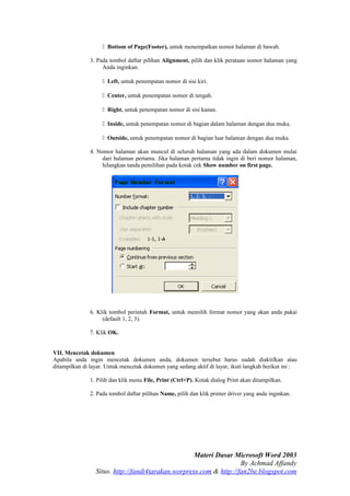 Materi dasar-word-2003 | PDF