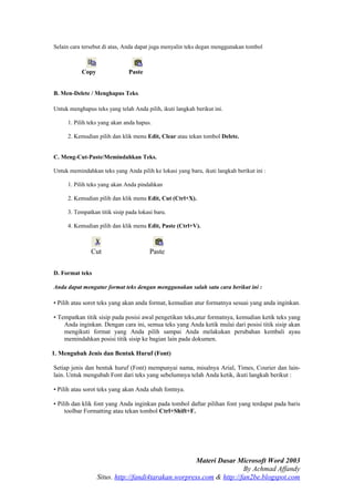 Materi dasar-word-2003 | PDF