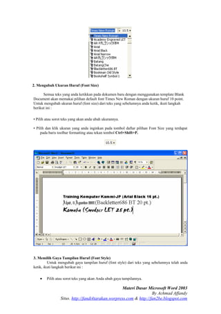 Materi dasar-word-2003 | PDF
