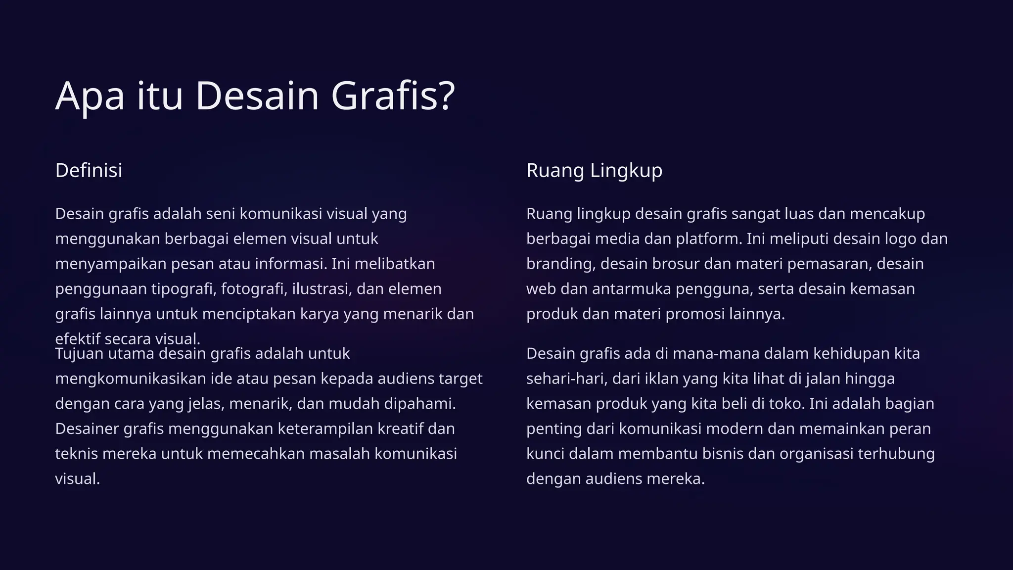 Materi Desain Grafis Lengkap PowerPoint 2025 | PPTX