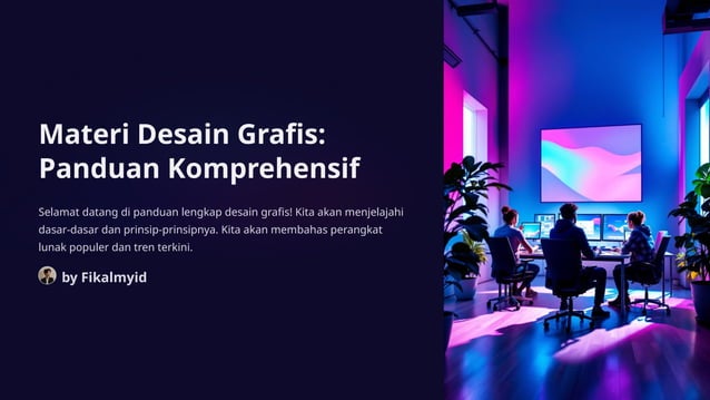 Materi Desain Grafis Lengkap PowerPoint 2025 | PPTX