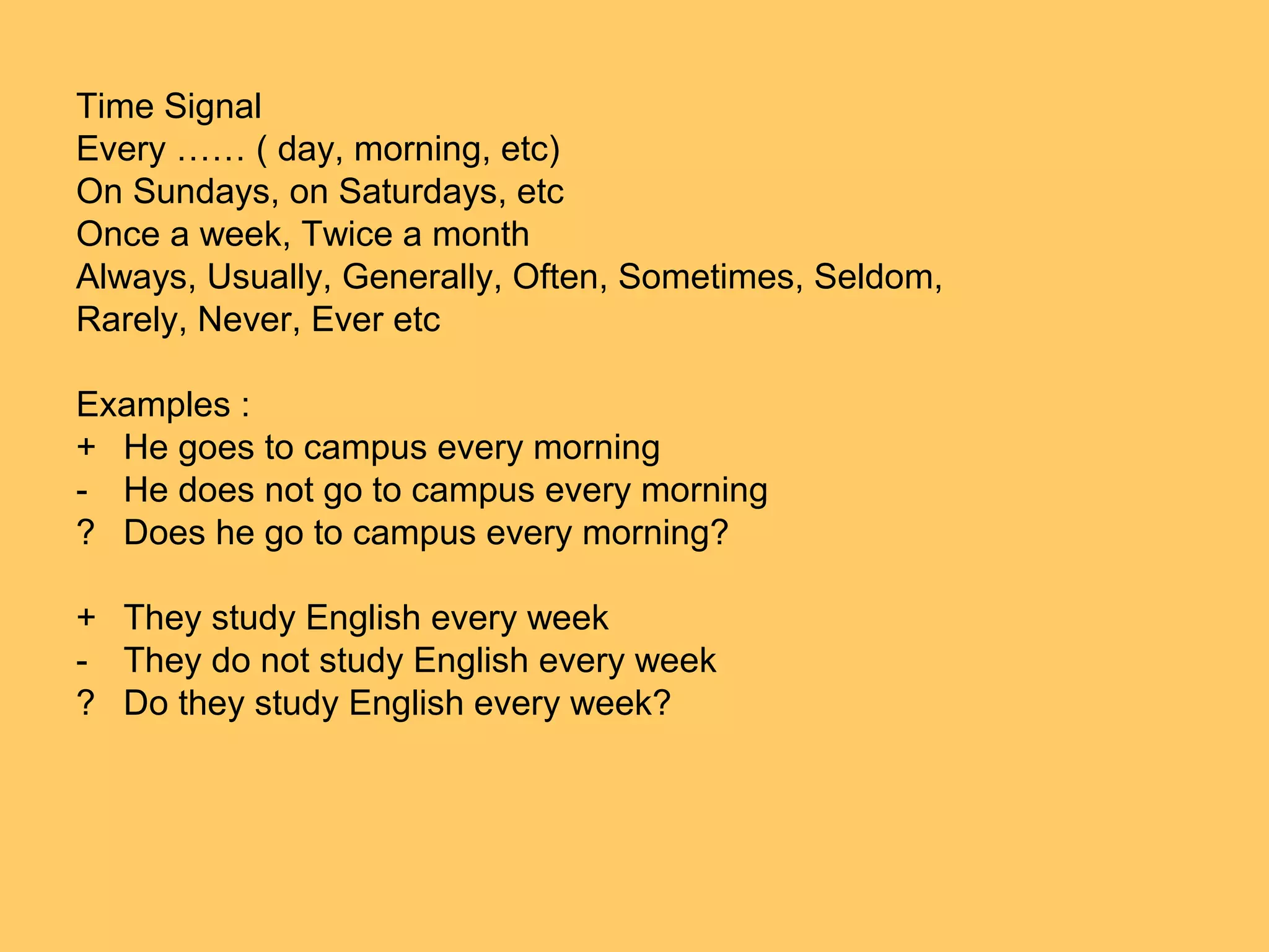 simple present | PPT
