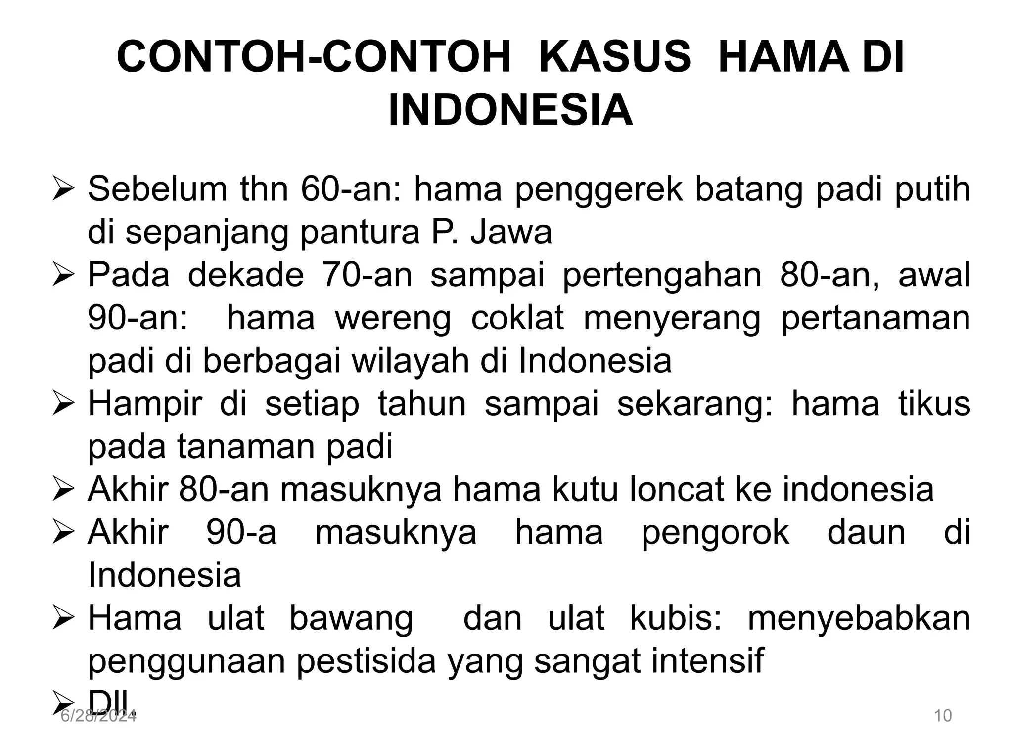 MATERI-I ppt pengendalian hama tanaman bahan kuliah | PPT