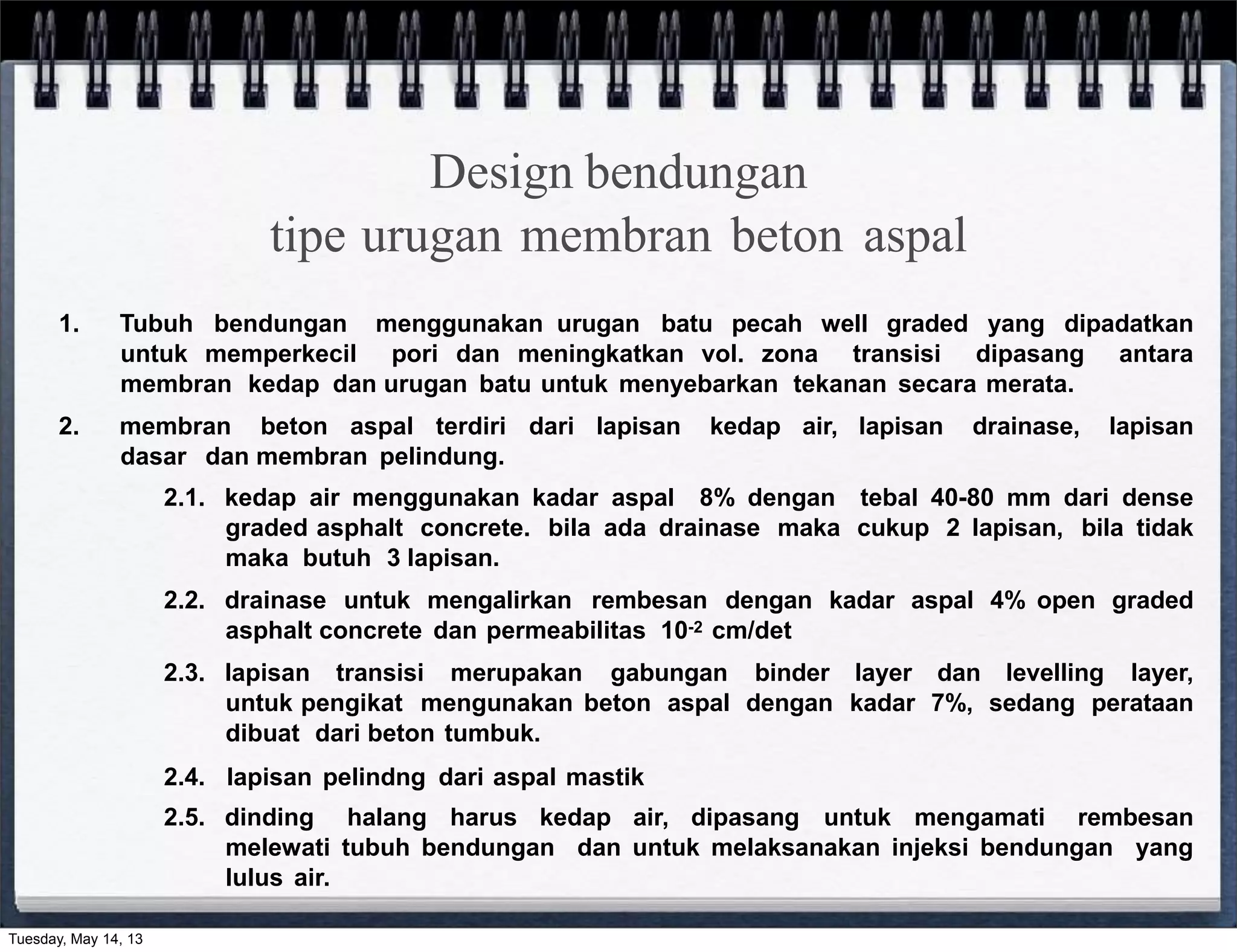 Materi ii-tipe-bendungan-urugan | PPTX