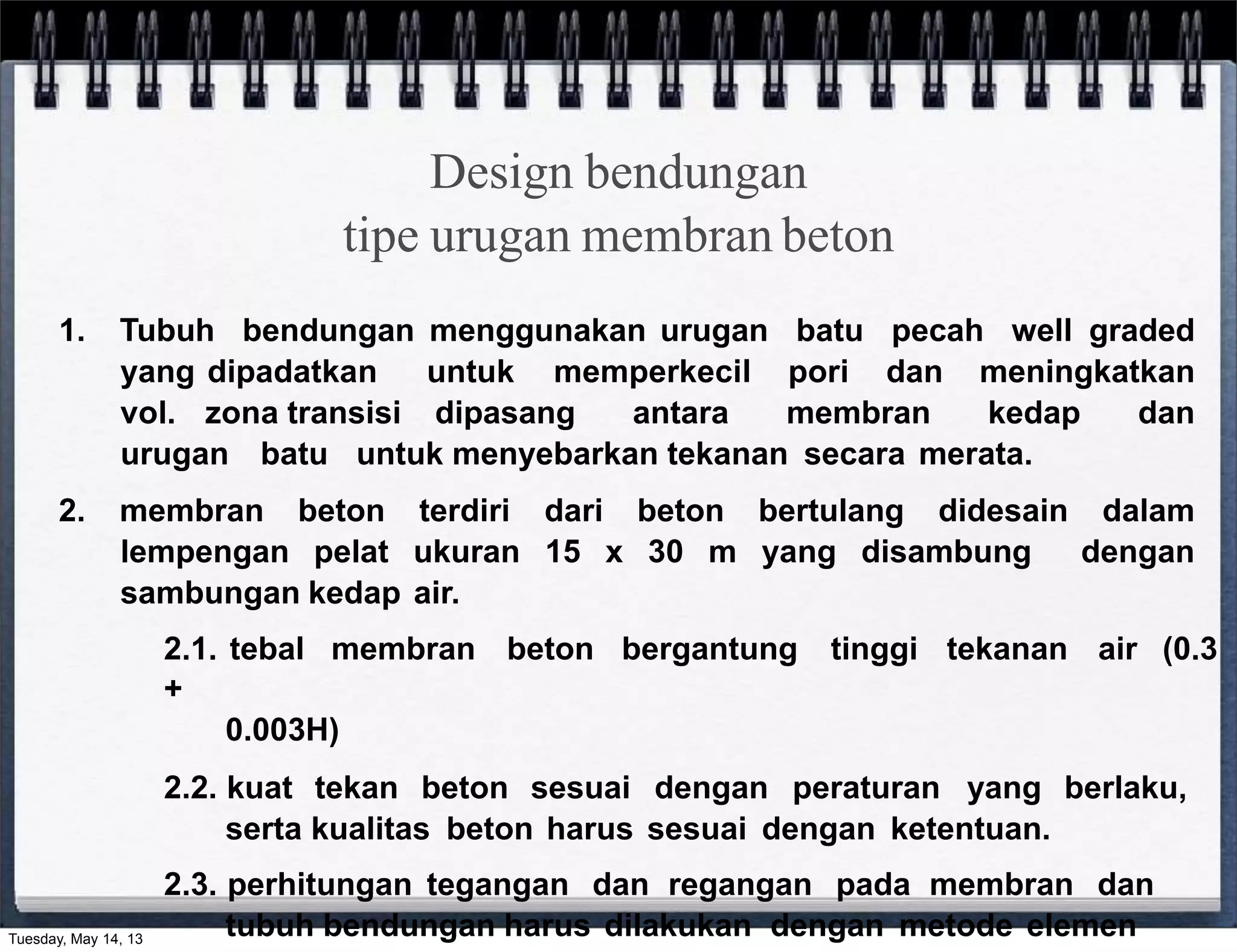 Materi ii-tipe-bendungan-urugan | PPTX