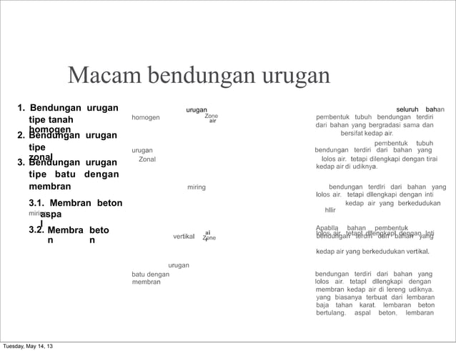 Materi ii-tipe-bendungan-urugan | PPTX