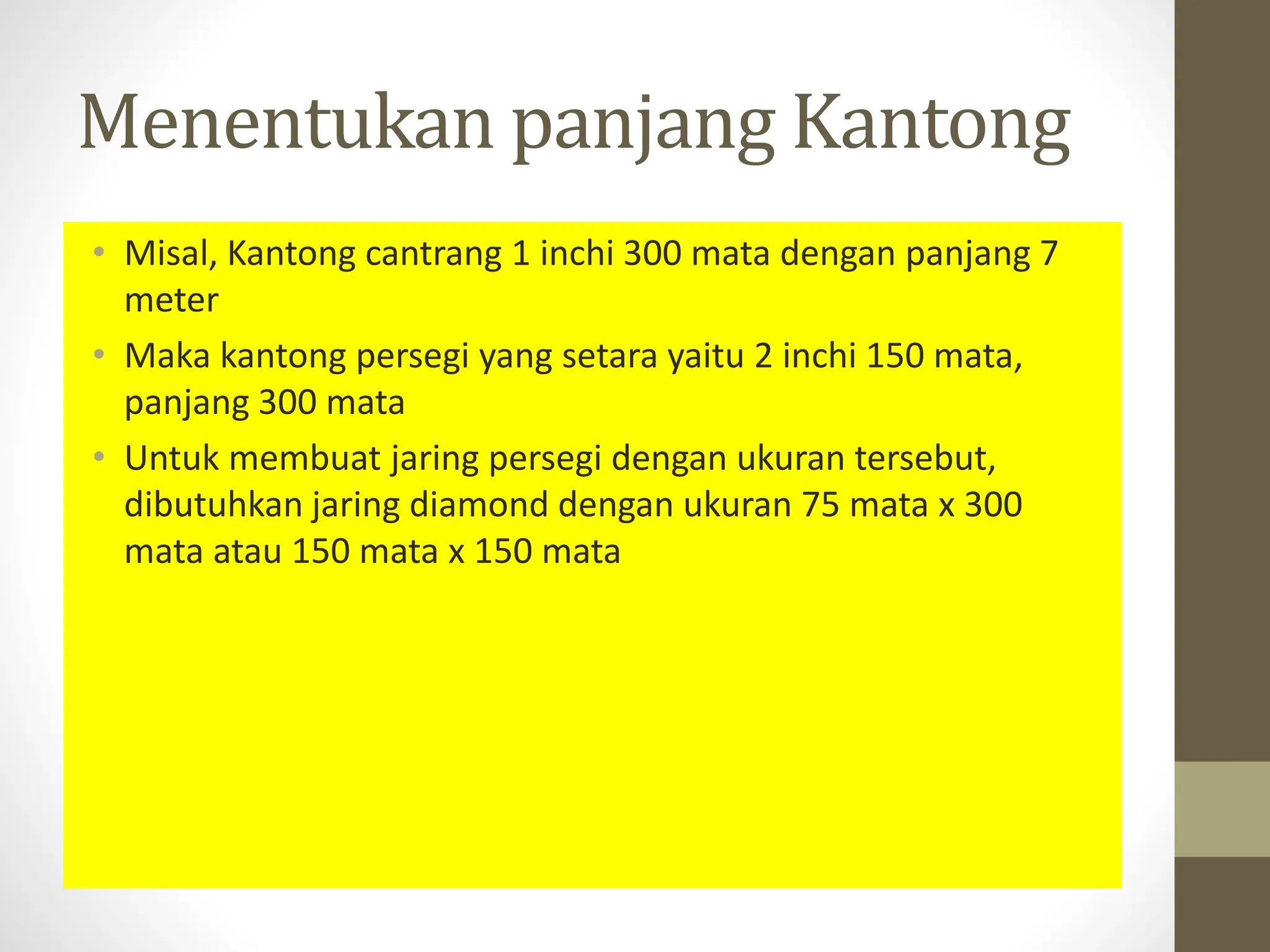 Materi - Jaring Tarik Berkantong untuk nelayan | PPTX