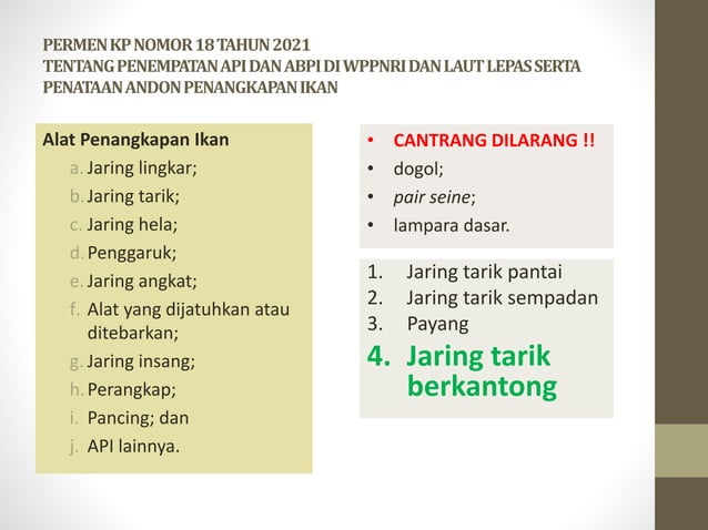 Materi - Jaring Tarik Berkantong untuk nelayan | PPTX