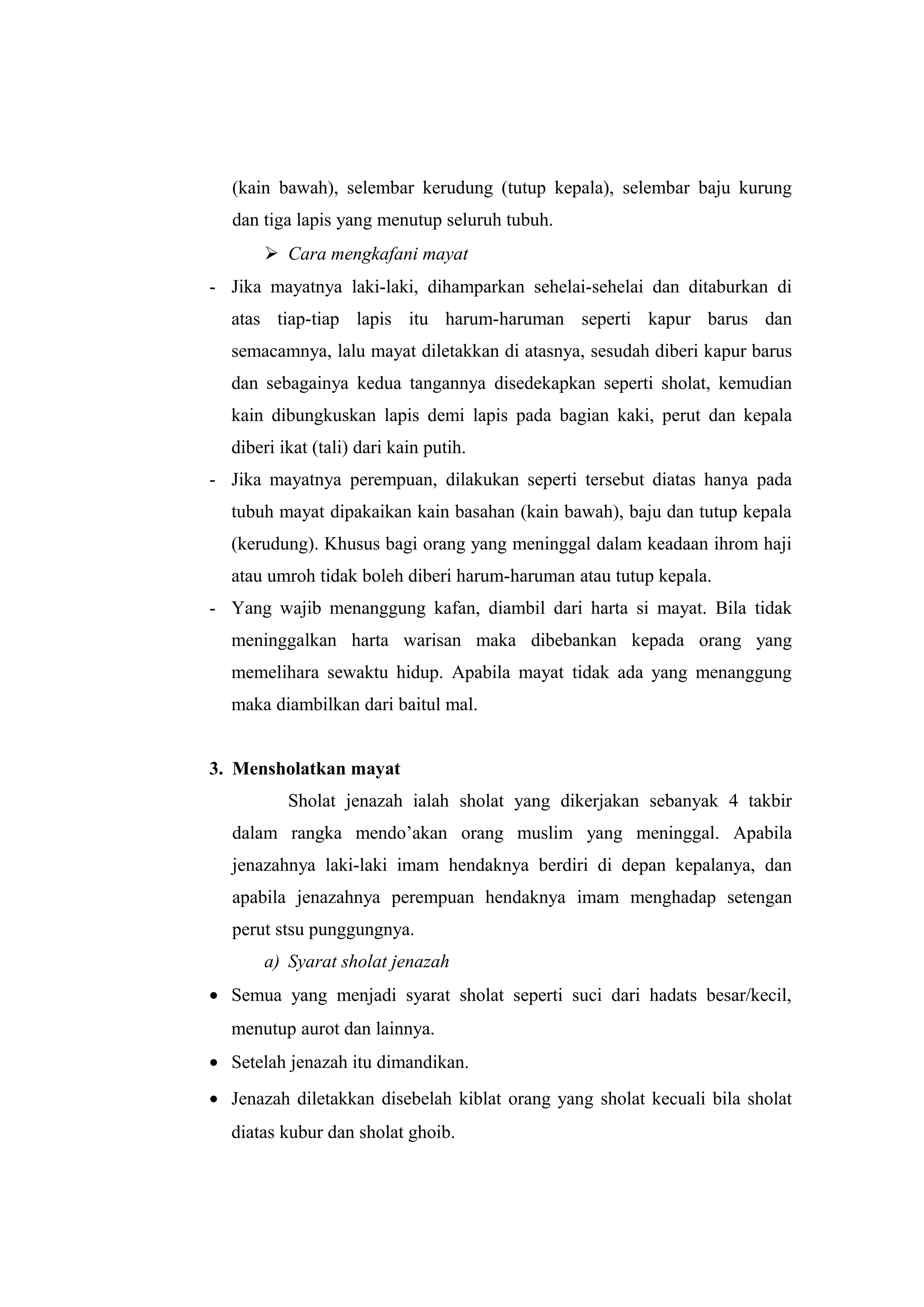 Materi jenazah | DOC