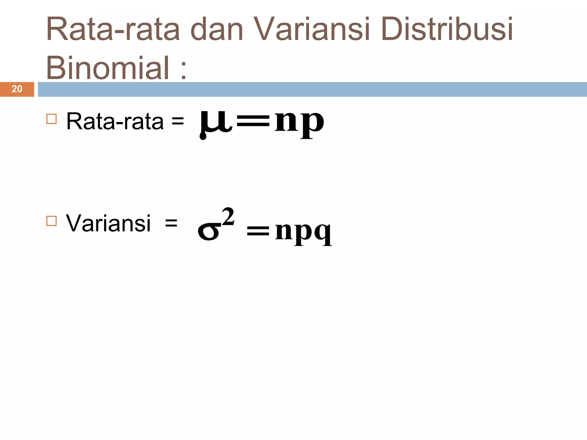 DISTRIBUSI PROBABILITAS | PPT