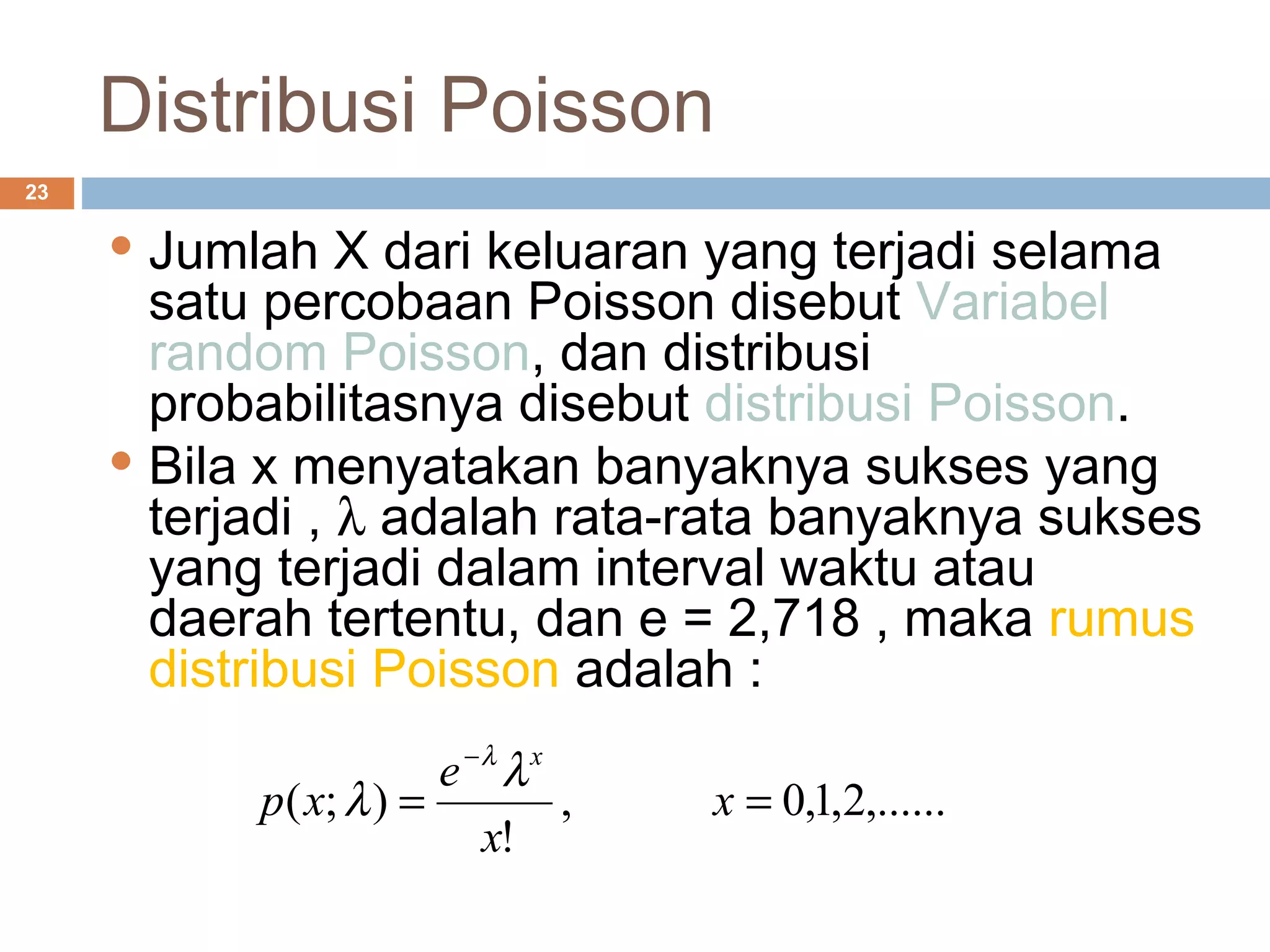 DISTRIBUSI PROBABILITAS | PPT