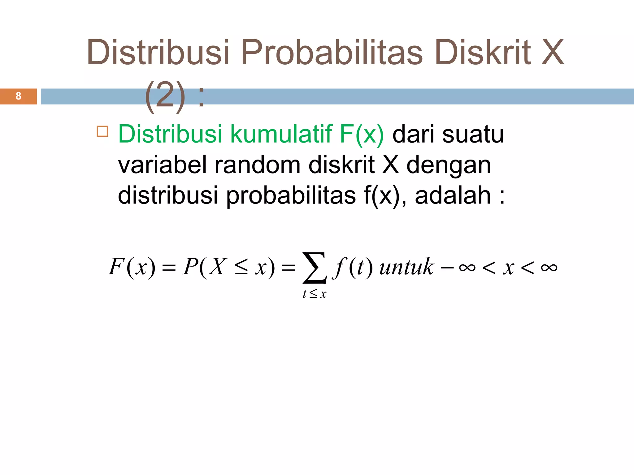 DISTRIBUSI PROBABILITAS | PPT