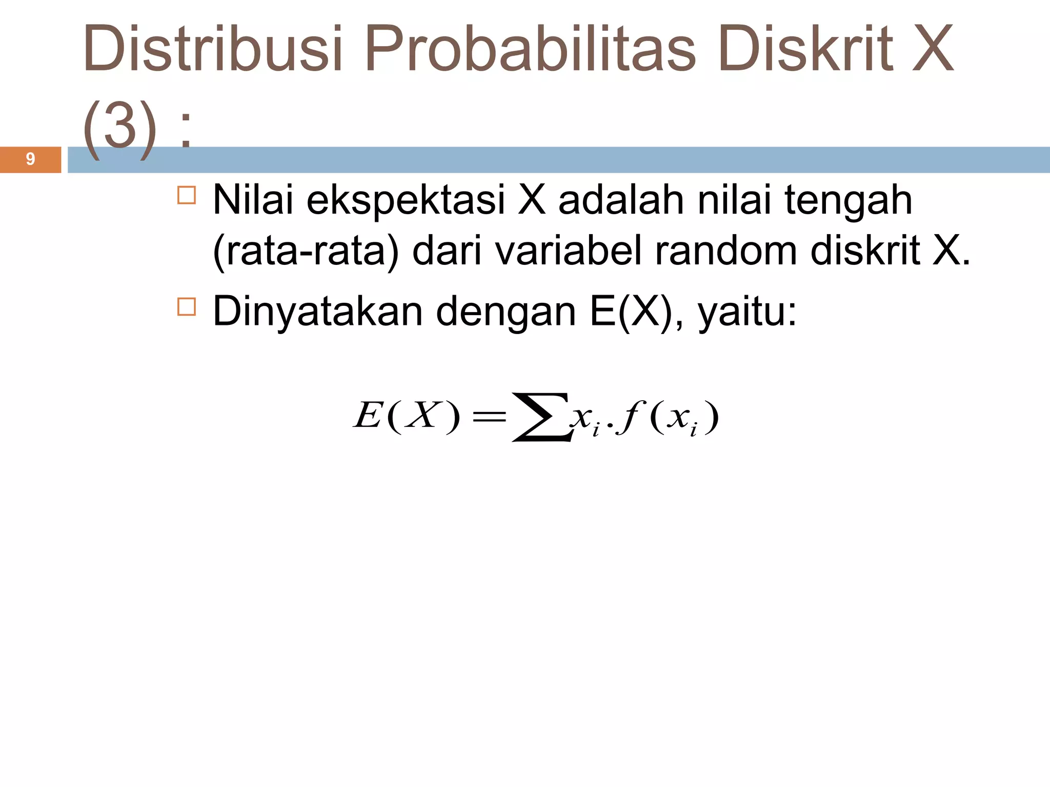 DISTRIBUSI PROBABILITAS | PPT