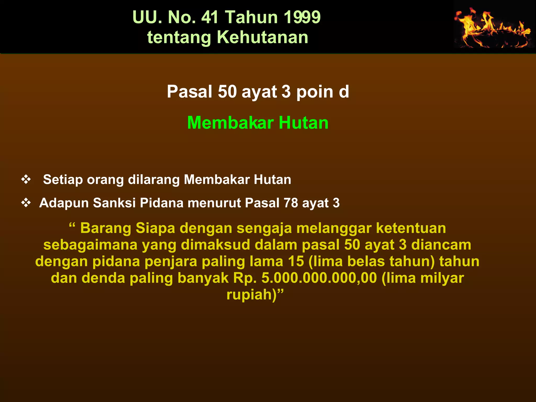 Materi Kebijakan Tentang Kebakaran | PPT