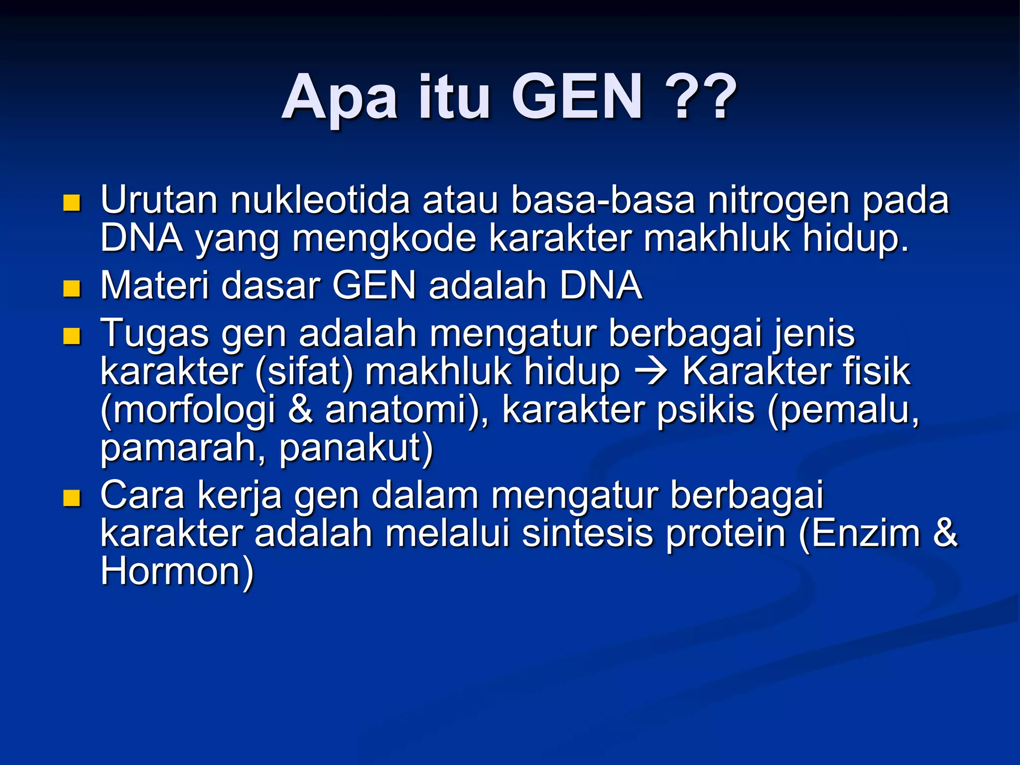 Materi kuliah-genetika program study biologi | PPTX