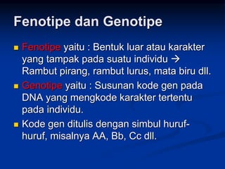 Materi kuliah-genetika program study biologi | PPTX