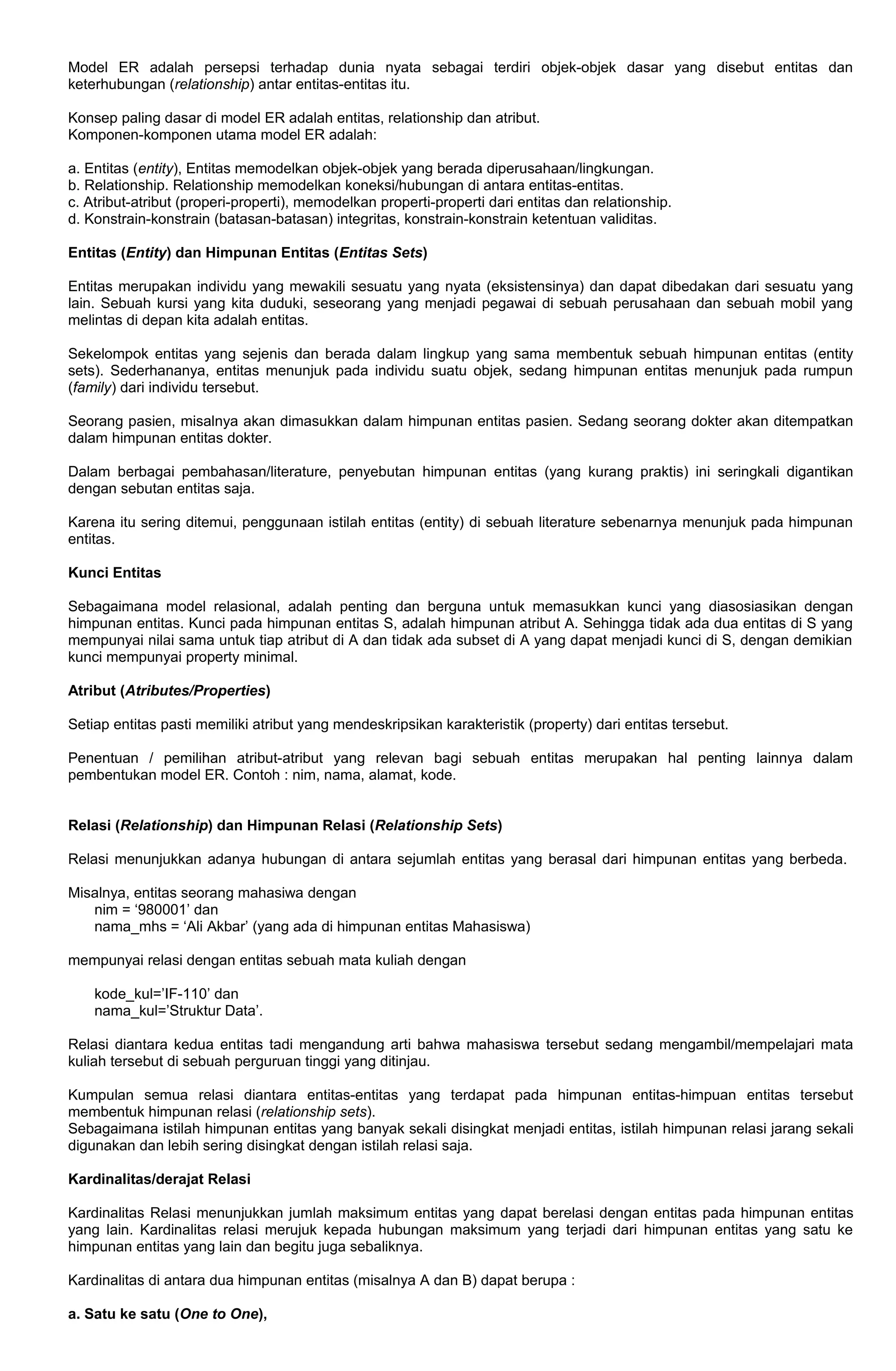 Materi kuliah-sistem-basis-data1 | DOC