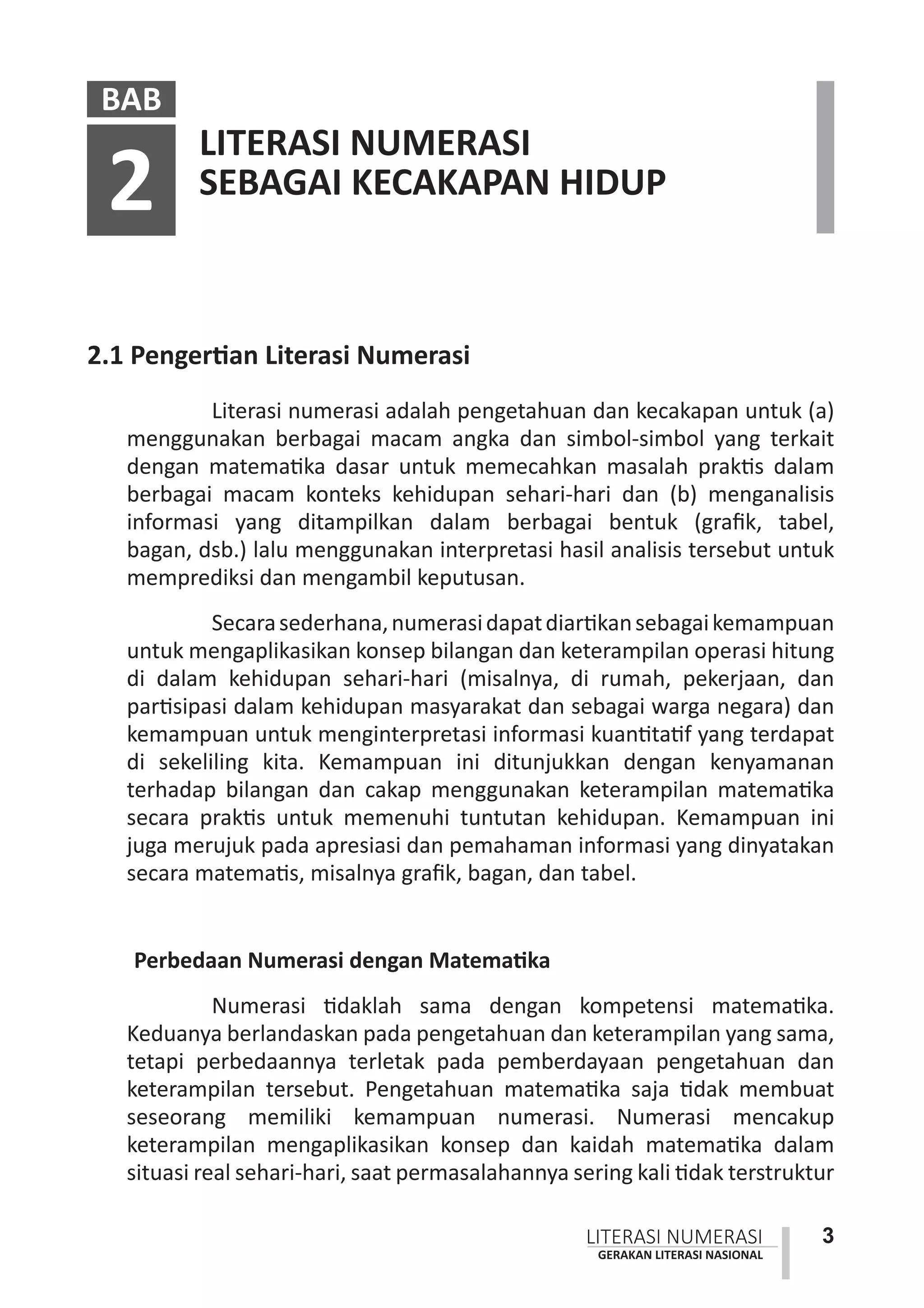 Materi literasi-numerasi | PDF