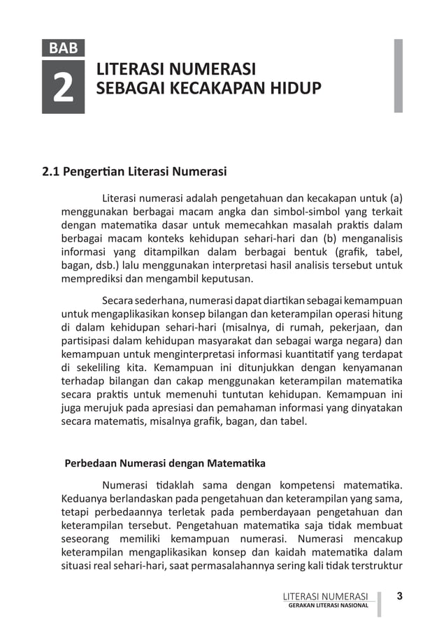 Materi literasi-numerasi | PDF