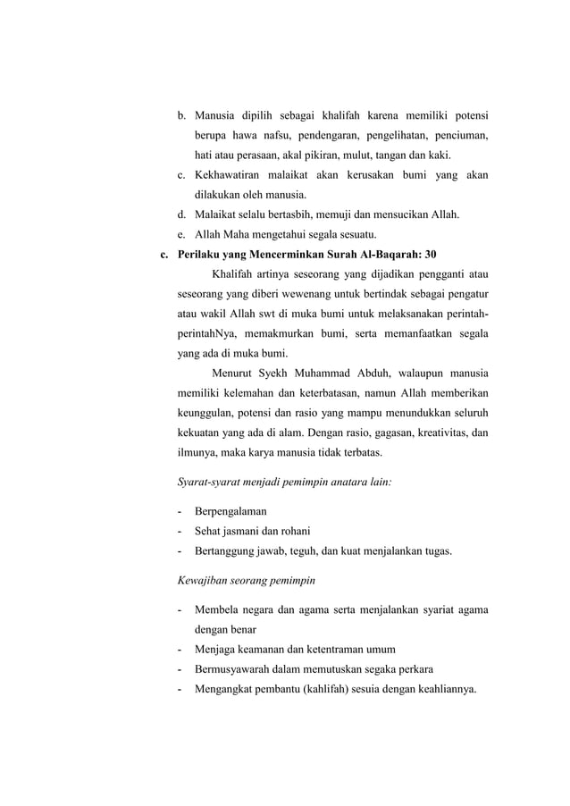 Materi manusia-sbg-khalifah | PDF