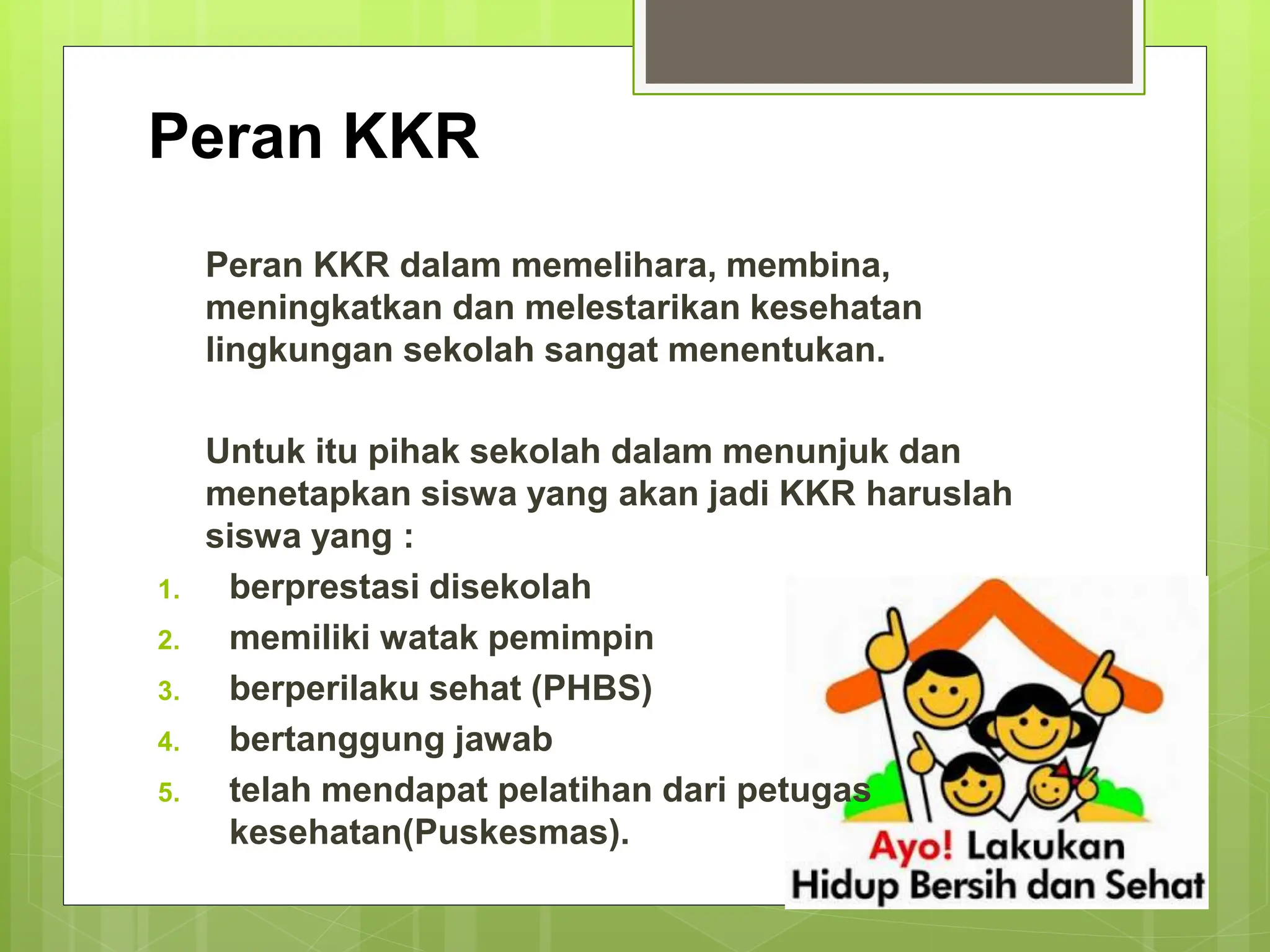 materi kkr dan uks tingkat smp dan sma/ma | PPTX