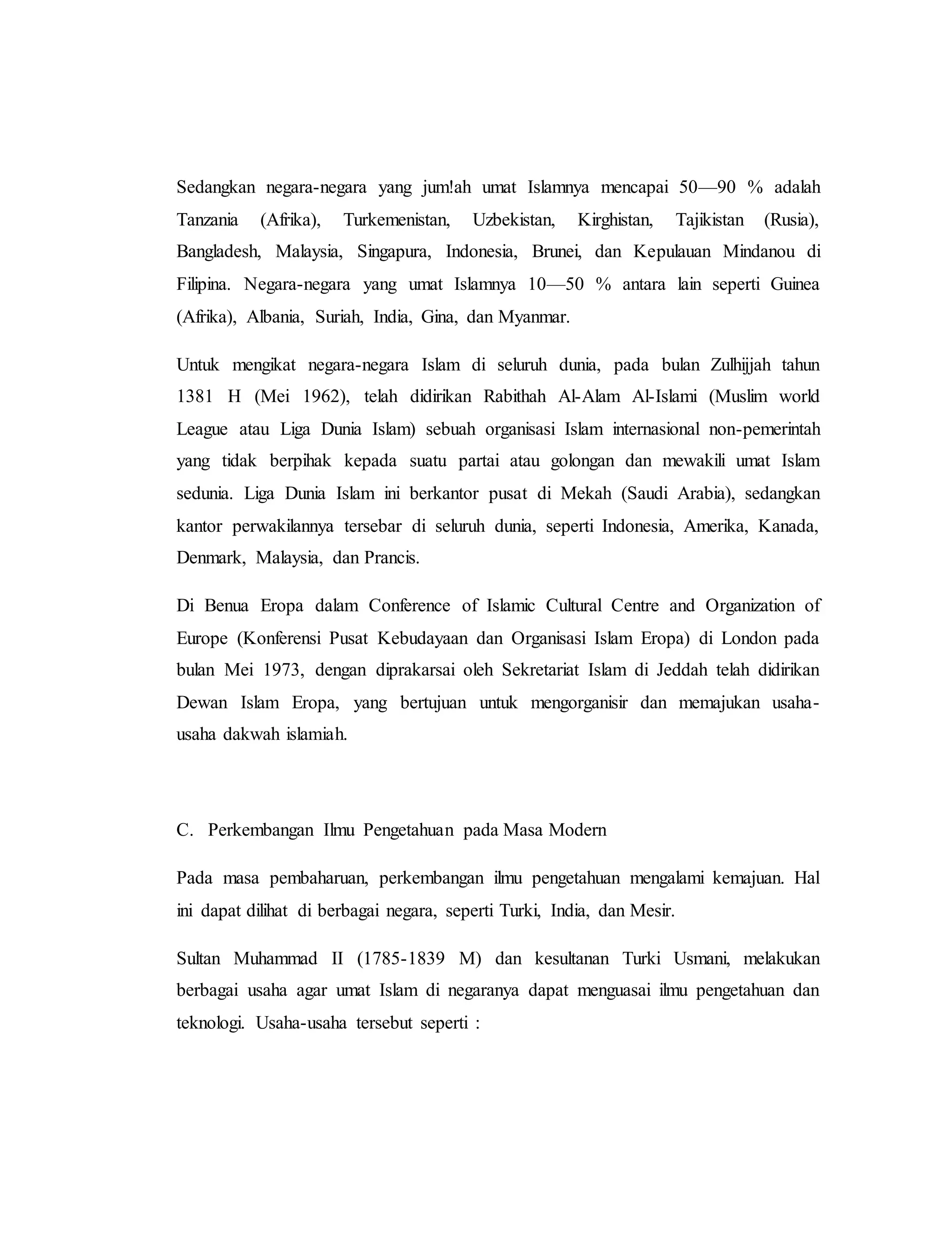 Materi perkembangan-islam-pada-masa-modern | PDF