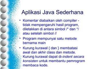 Materi pertemuan-2-java dan blue j | PPT