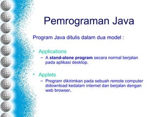 Materi pertemuan-2-java dan blue j | PPT