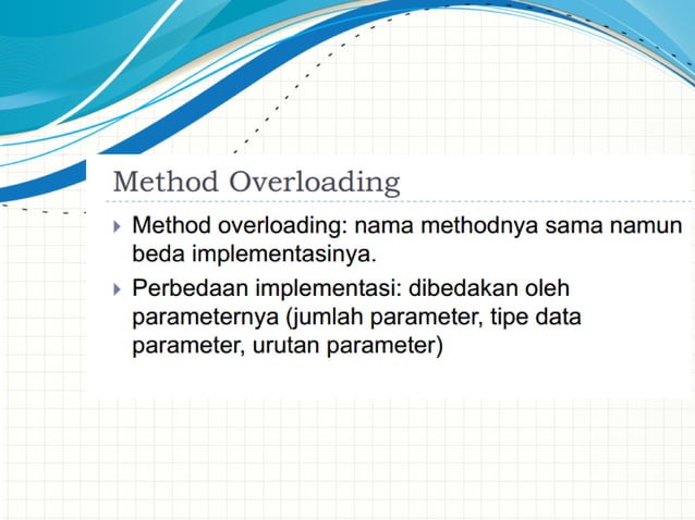 Materi pertemuan-4-overloading objek | PPT