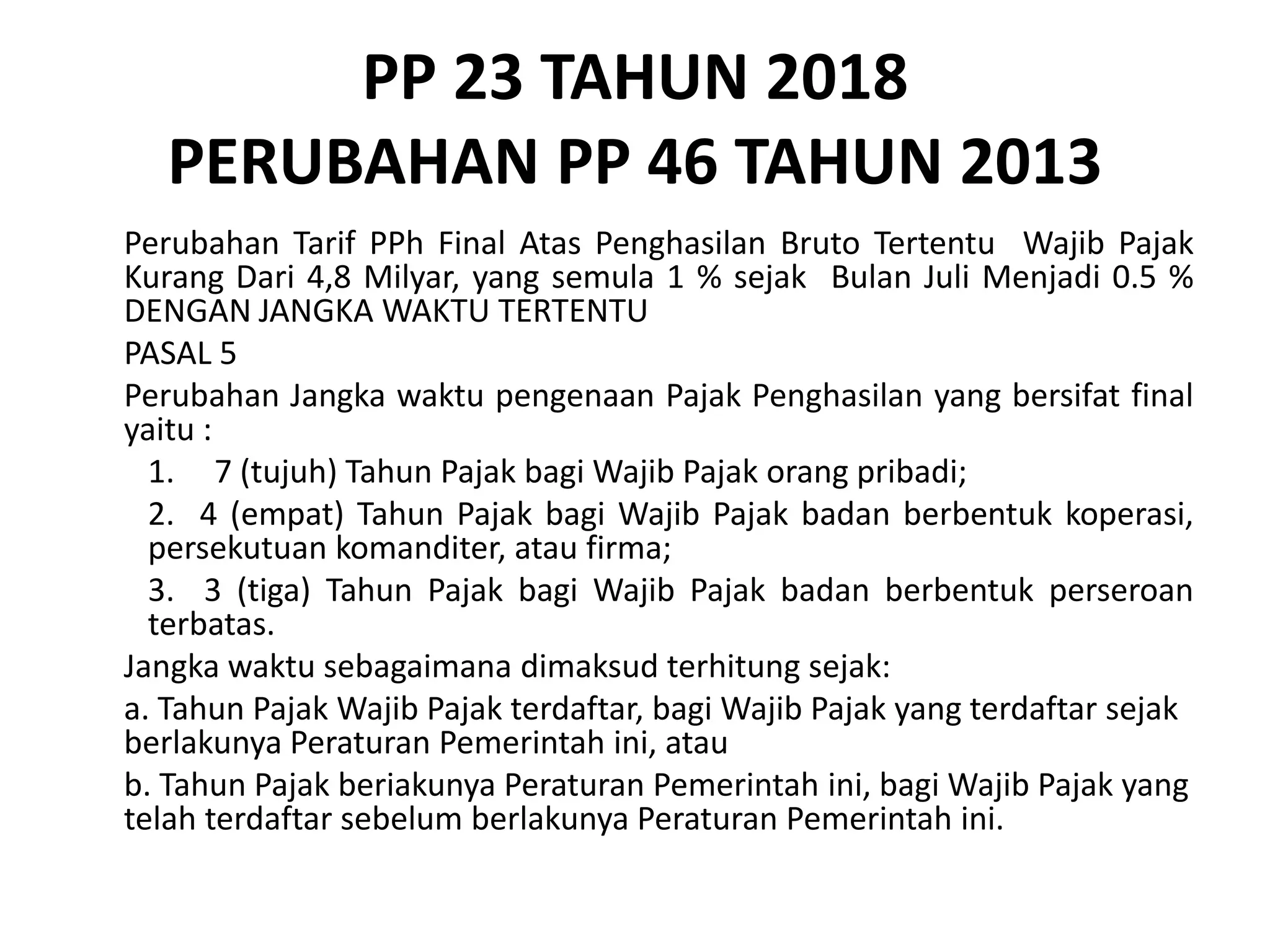 Materi Pajak Penghasilan PP 23 Tahun 2018.pptx