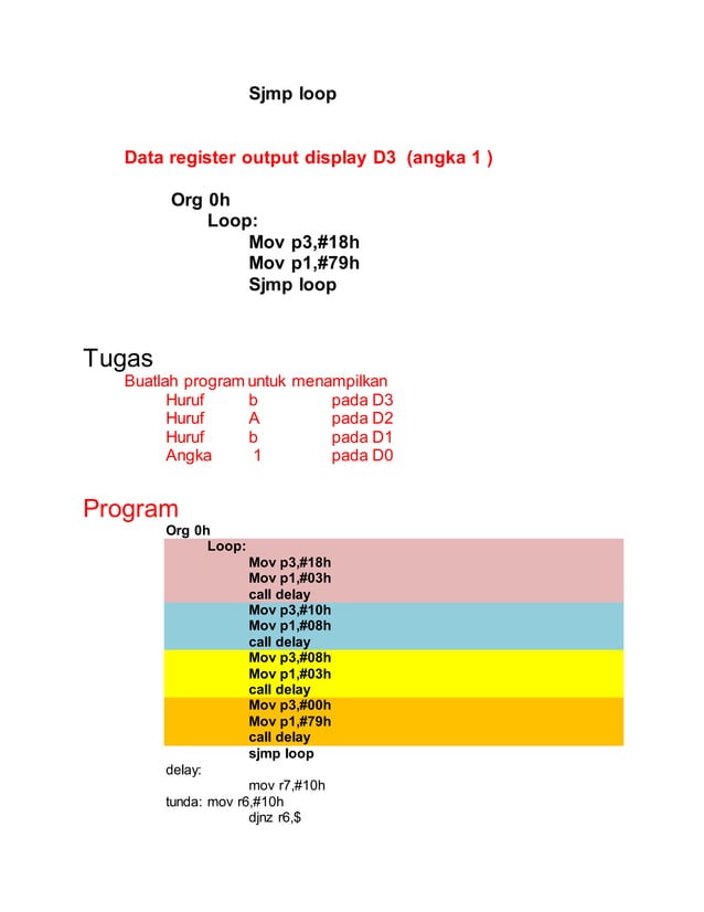 Materi praktek-10-pemrograman-output-display-7-segment | PDF