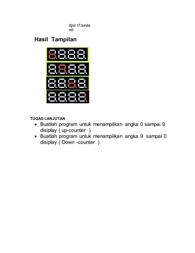 Materi praktek-10-pemrograman-output-display-7-segment | PDF