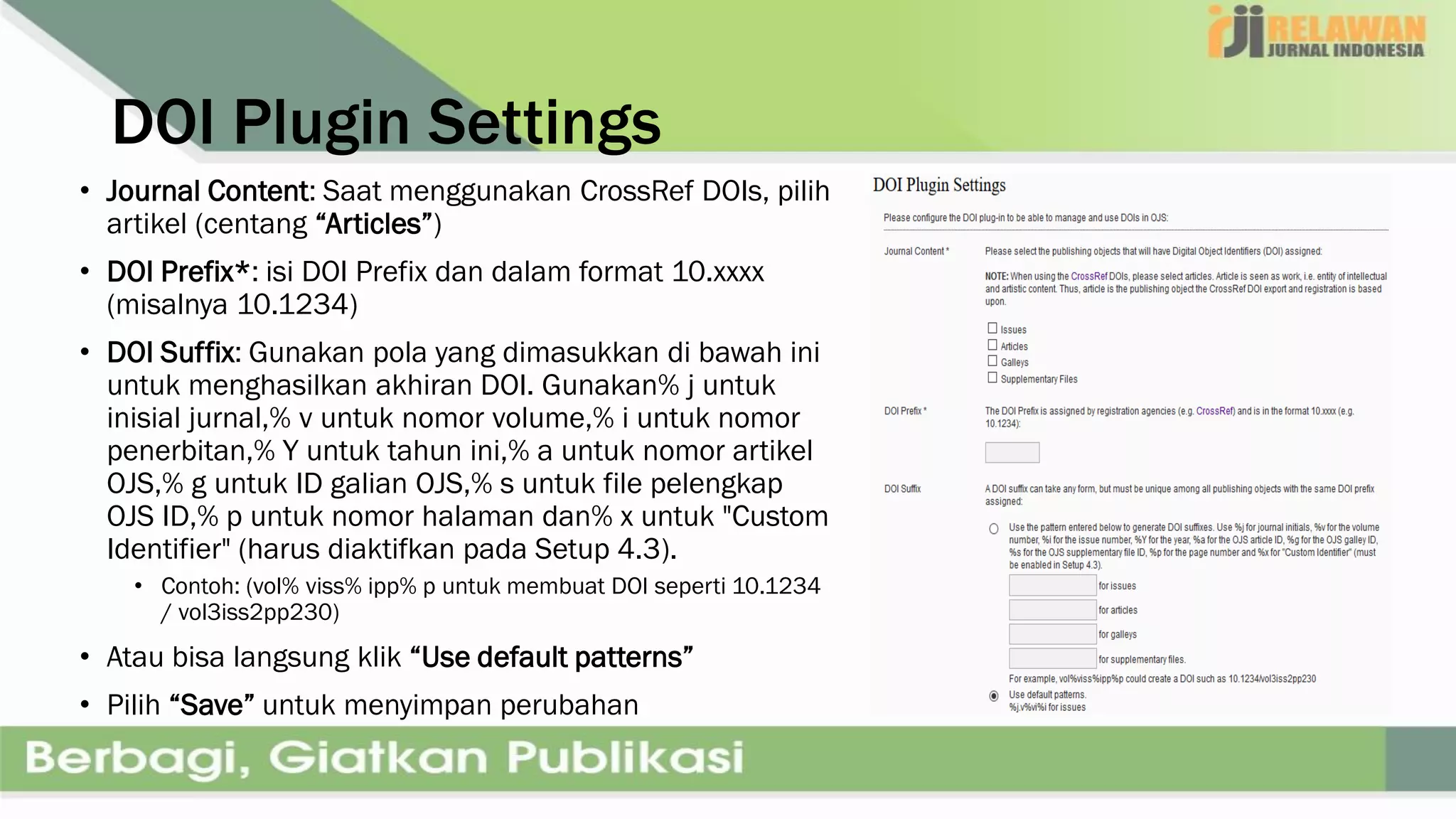 Public Identifier Plugin DOI dan Static Page Pada OJS | PDF