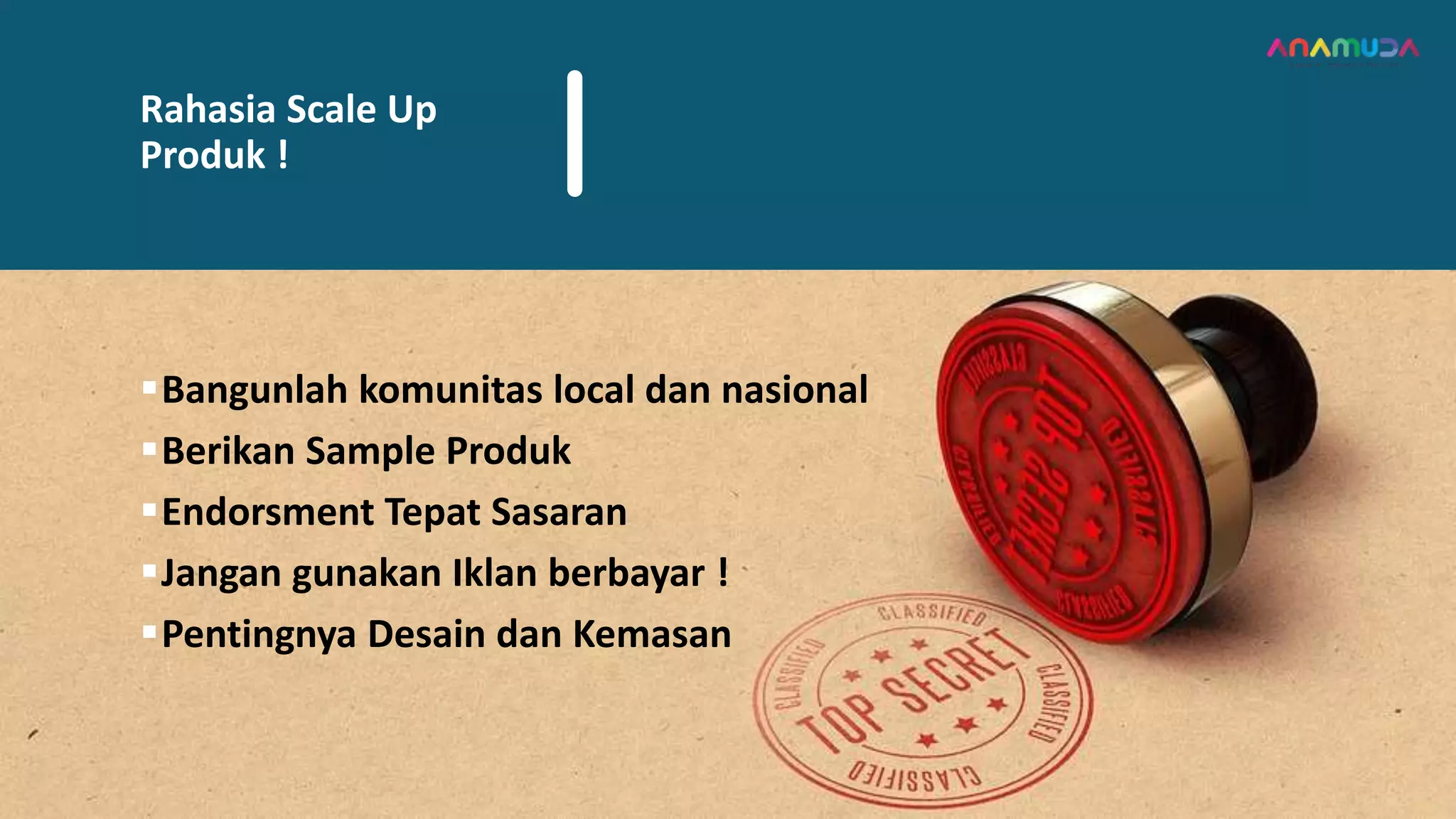 Marketing - Materi Rahasia Menaikan Level Produk | PPTX