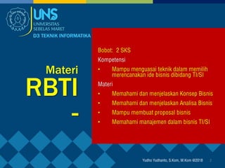 Materi Kuliah RBTI (Rekayasa Bisnis TI) | PDF