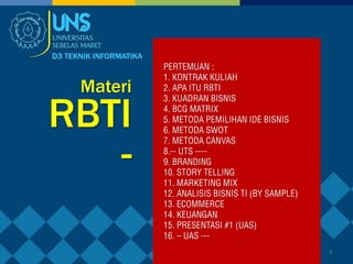 Materi Kuliah RBTI (Rekayasa Bisnis TI) | PDF