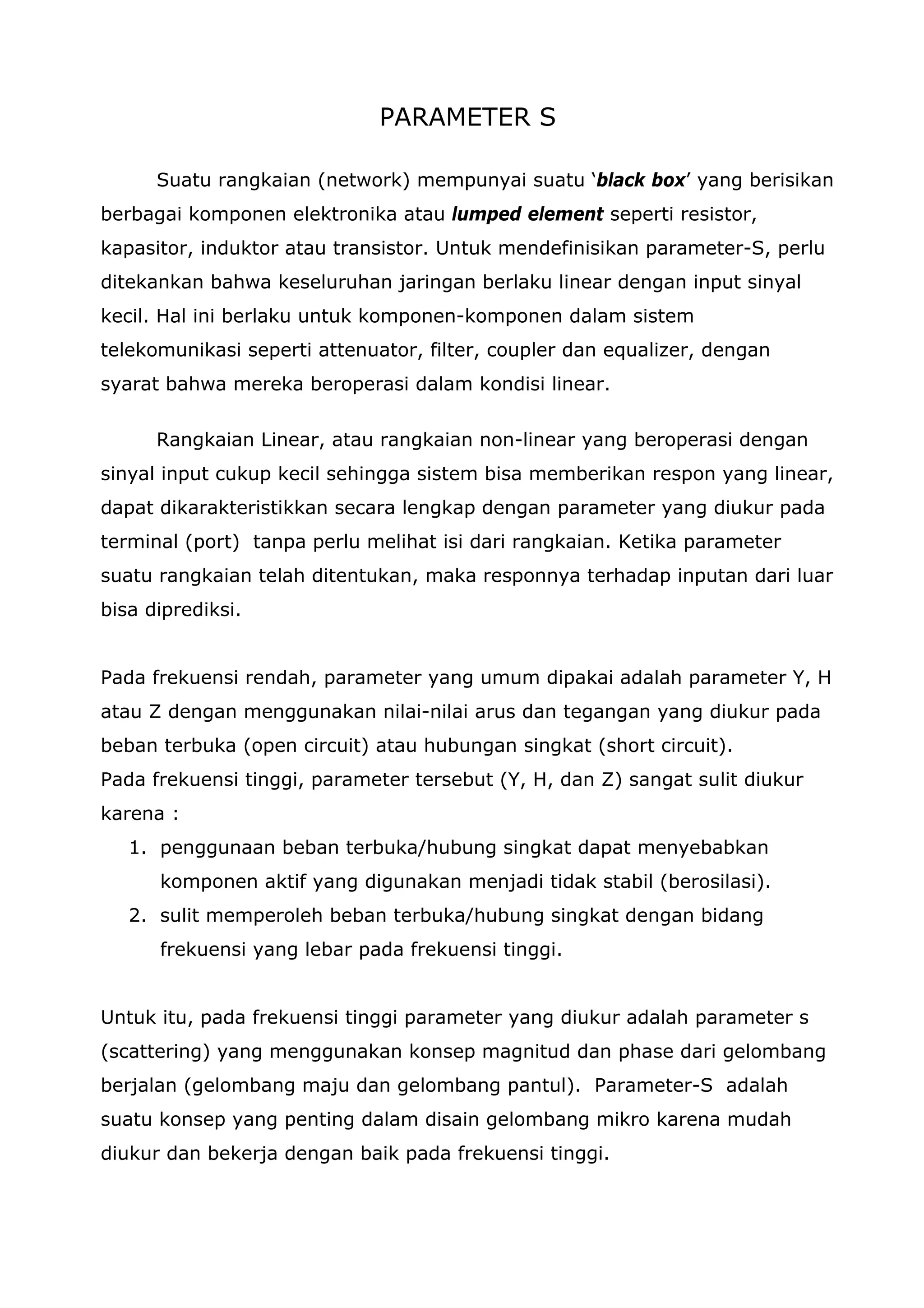 Materi s-parameter | PDF