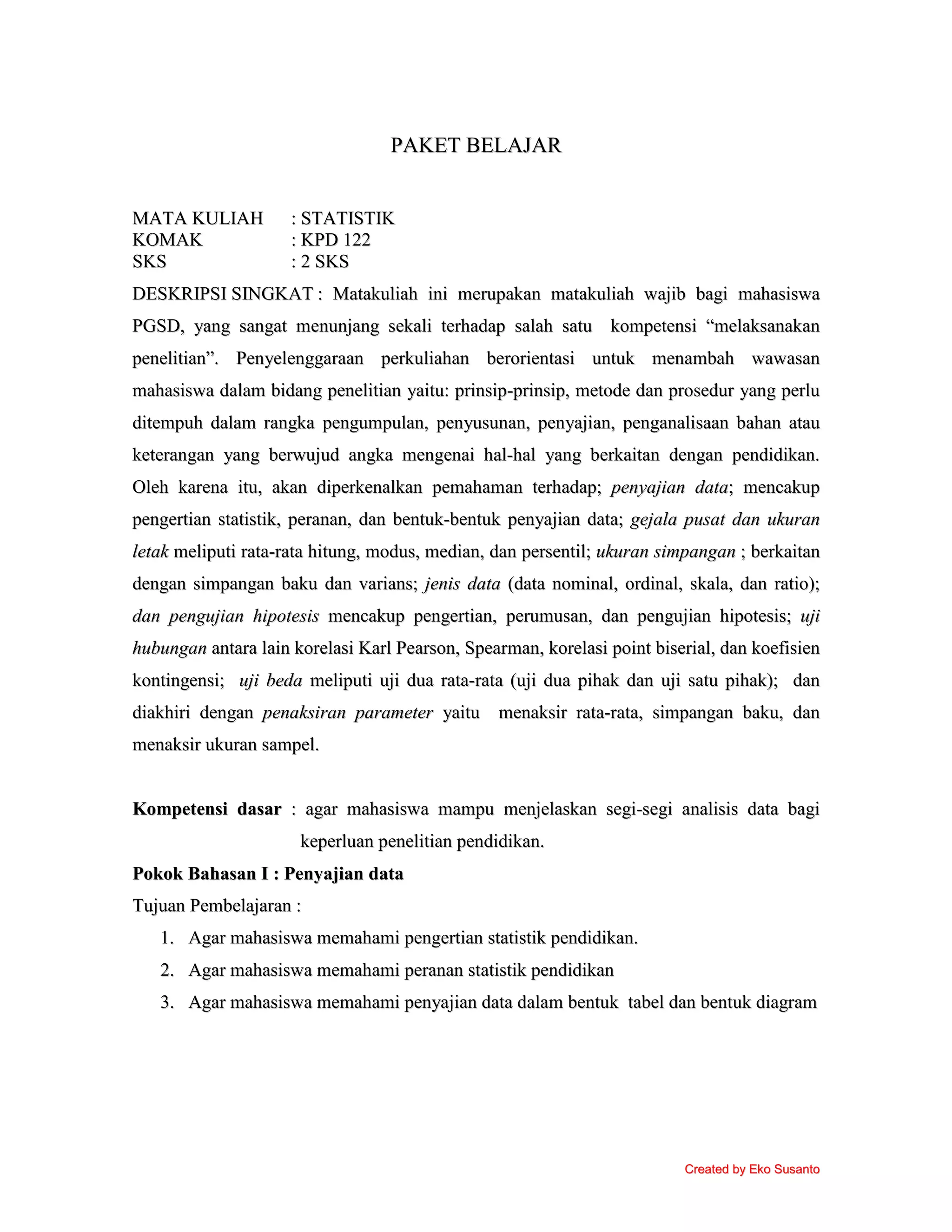 Materi statistik2 | PDF