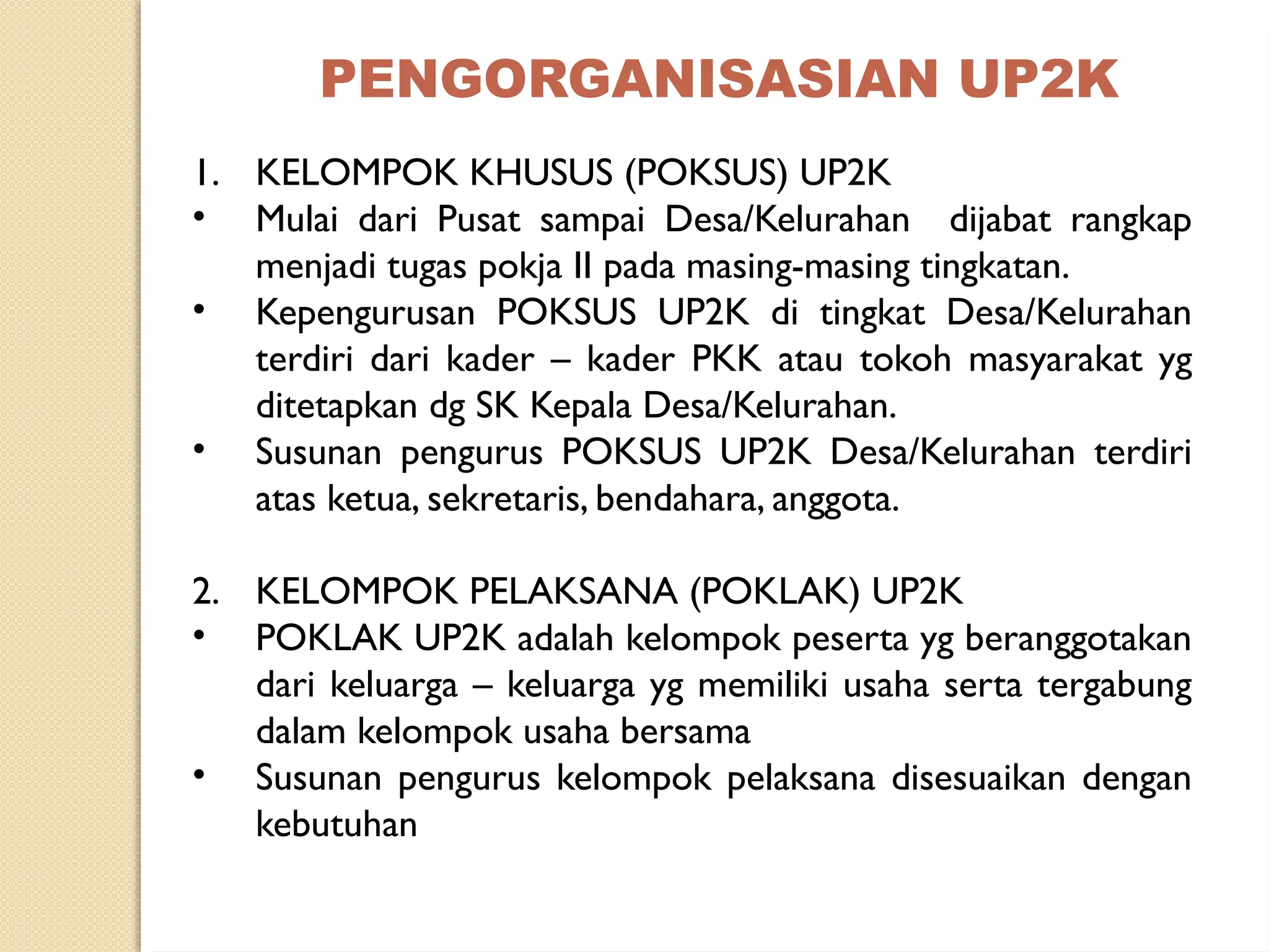 Materi-UP2K-Baru.Pembentukan UP2K PKKpptx | PPTX