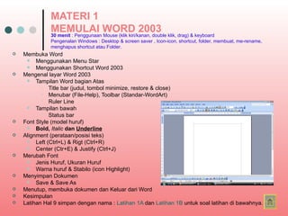 Materi Word | PPT