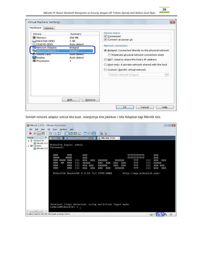 Materi workshop-instalasi mikrotik pc router with speedy | PDF