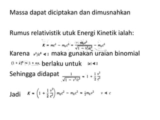 Materi 02 teori relativitas khusus (ii) | PPTX