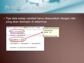 Materi Tipe Data dan Variabel | PPTX