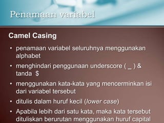 Materi Tipe Data dan Variabel | PPTX