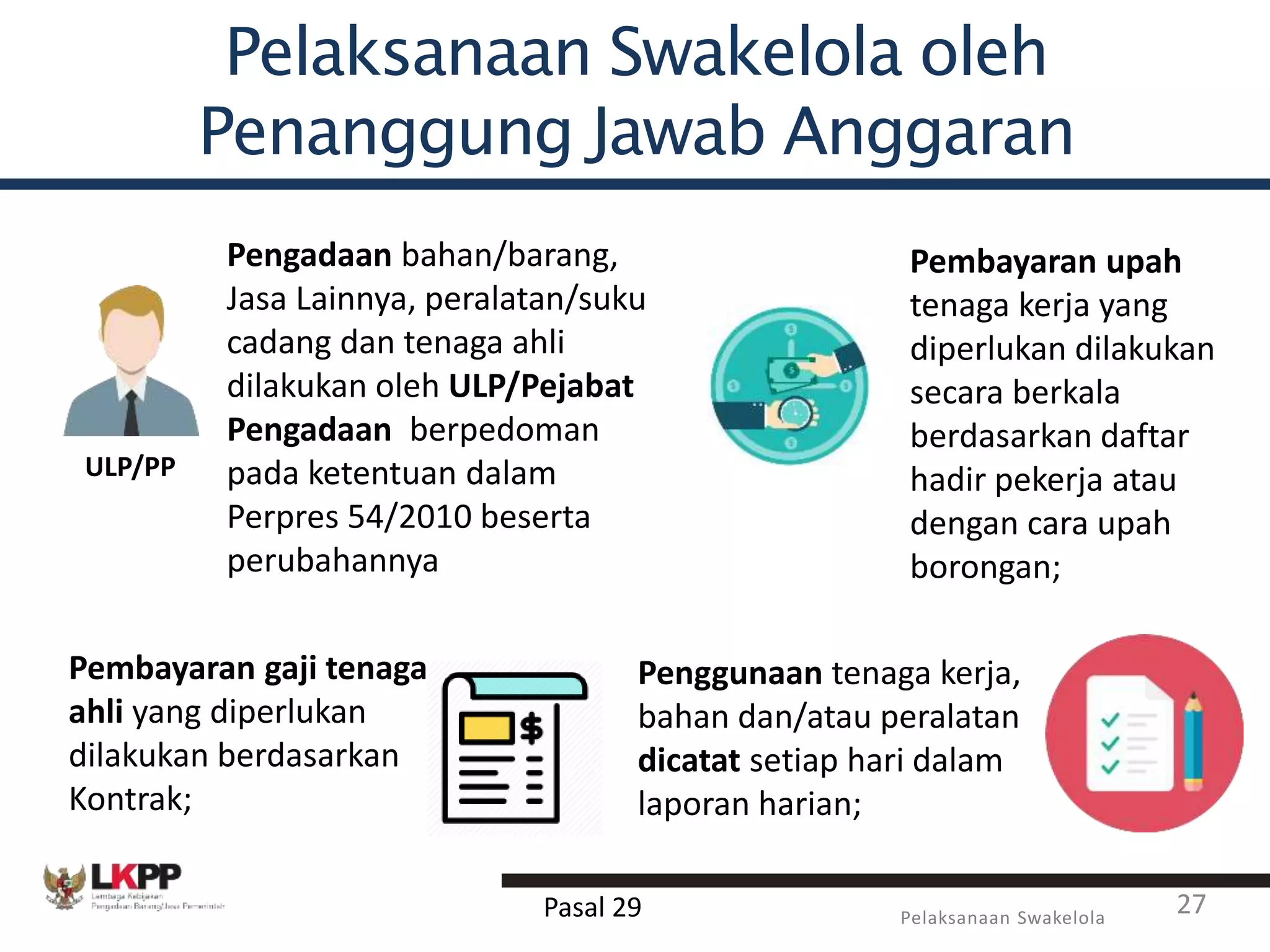 Materi 05 Pengadaan Barang/Jasa Secara Swakelola | PPTX