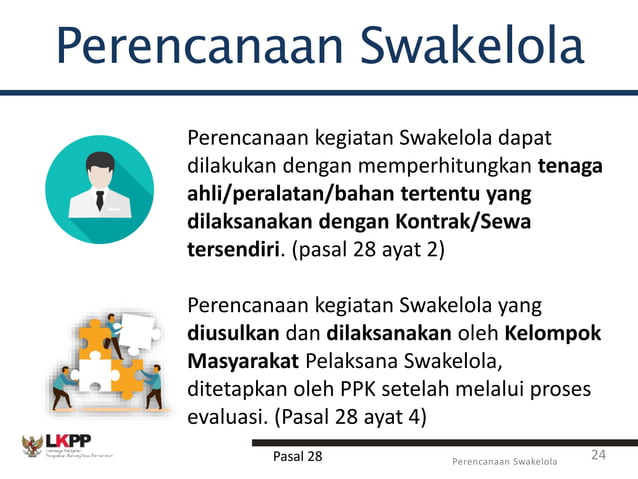Materi 05 Pengadaan Barang/Jasa Secara Swakelola | PPTX