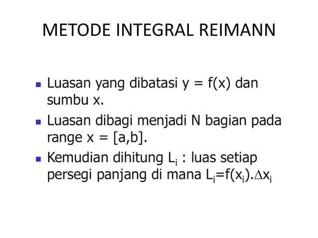 Integrasi numerik metode riemann | PDF