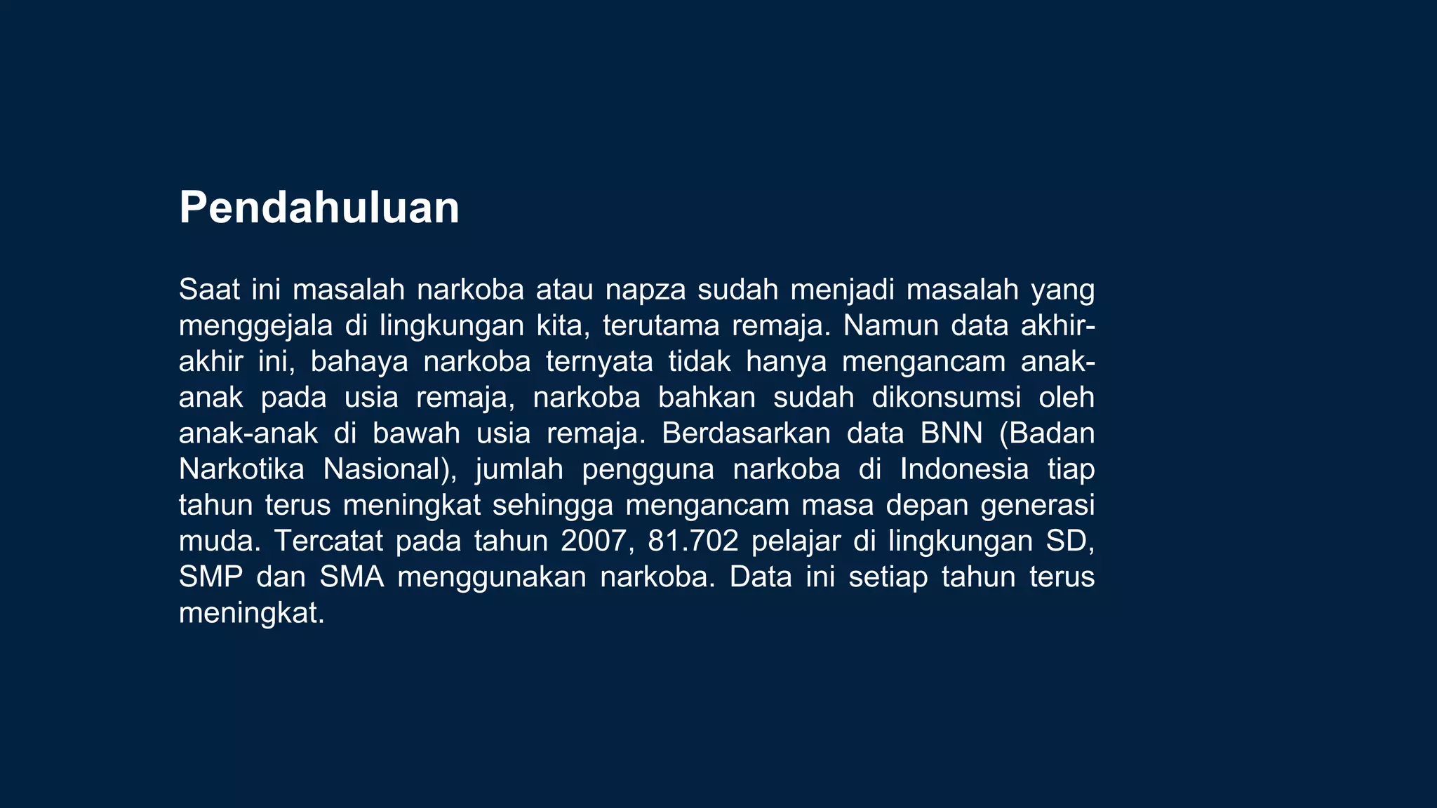 Sosialisasi Darurat Narkoba | PPTX