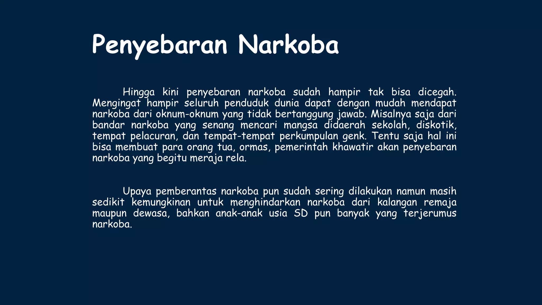 Sosialisasi Darurat Narkoba | PPTX