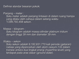 Materi 1. besaran, dimensi dan satuan | PPT